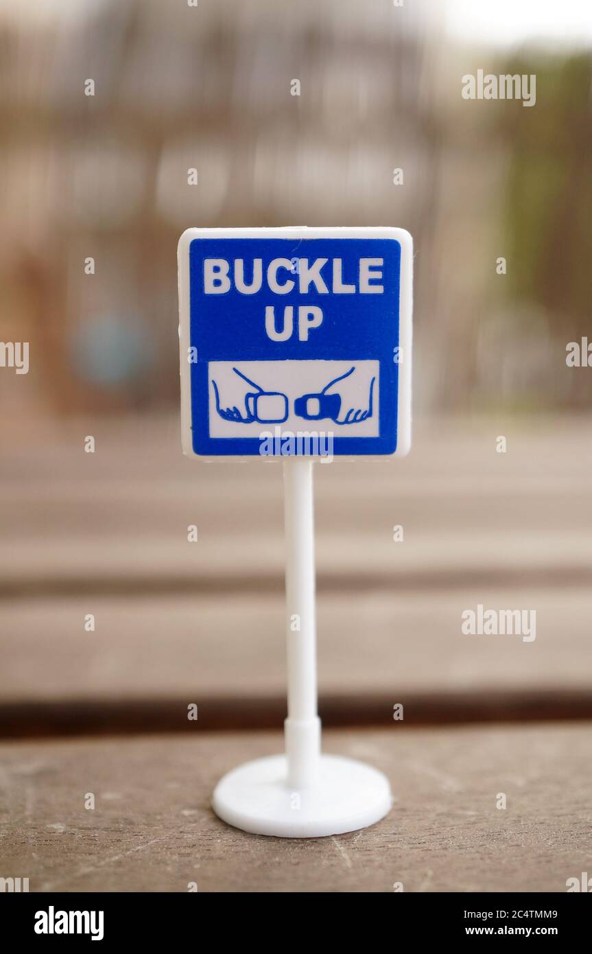 Buckle up sign hi-res stock photography and images - Alamy