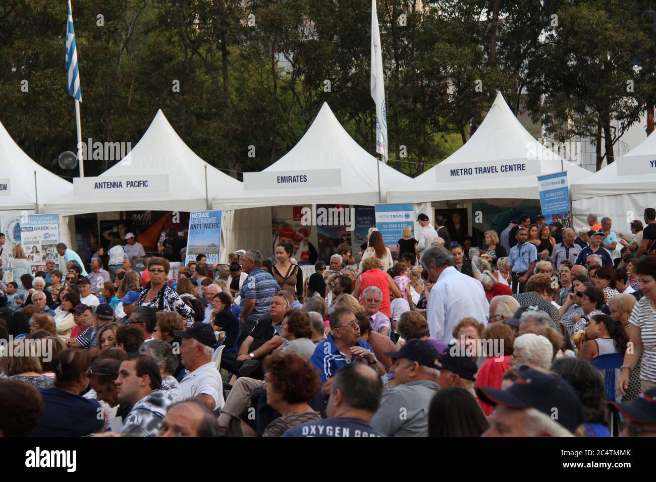 Greek people gather at the 32nd Greek Festival of Sydney at Tumbalong ...