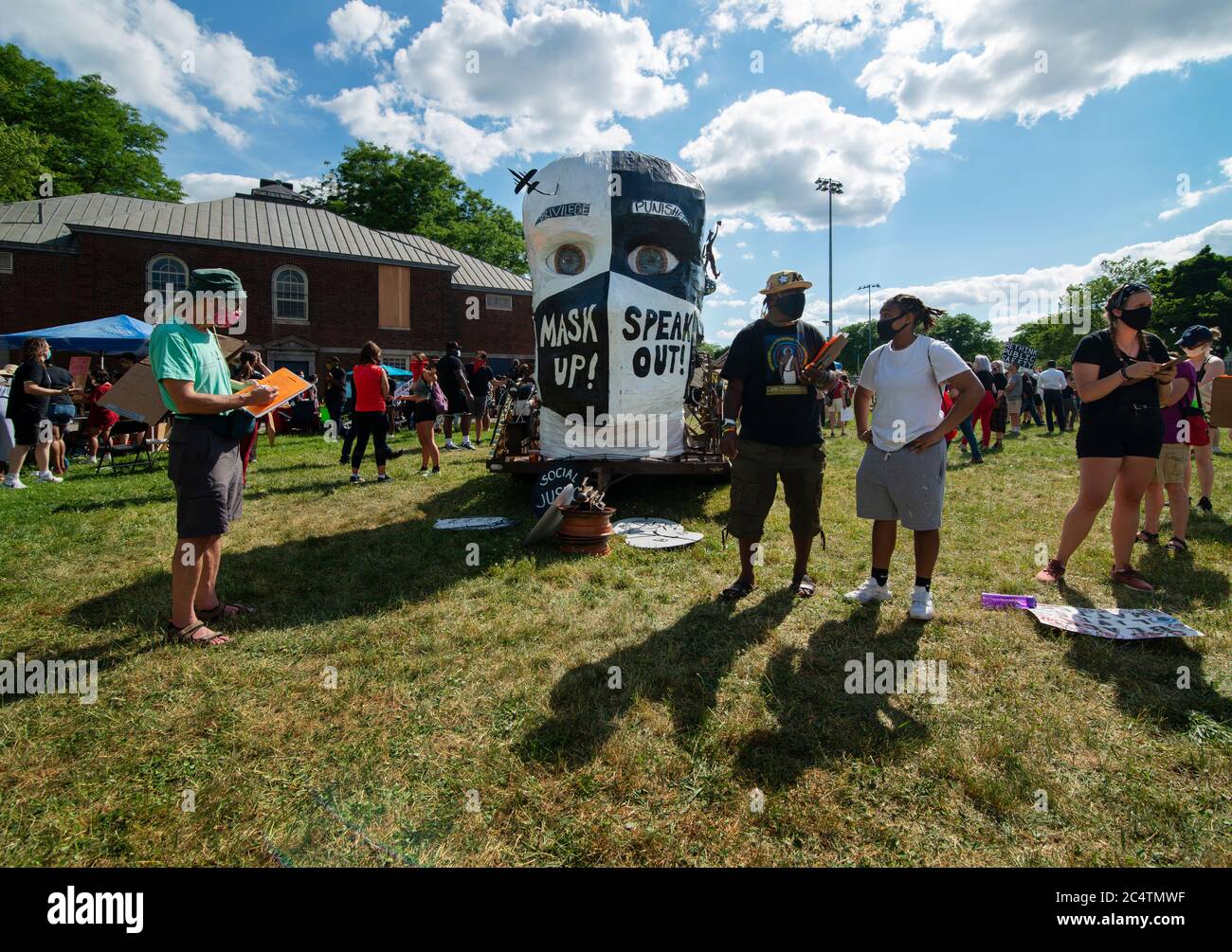 Hundreds gathered at Town Field Park in the Dorchester neighborhood of ...