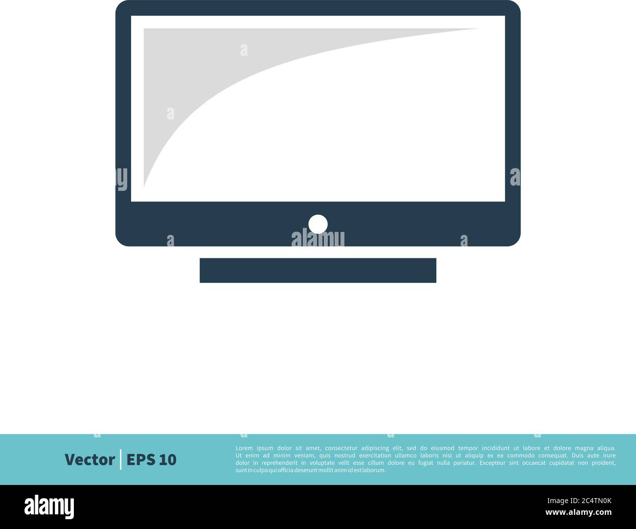 LED, LCD, Monitor, Television Icon Vector Logo Template Illustration ...