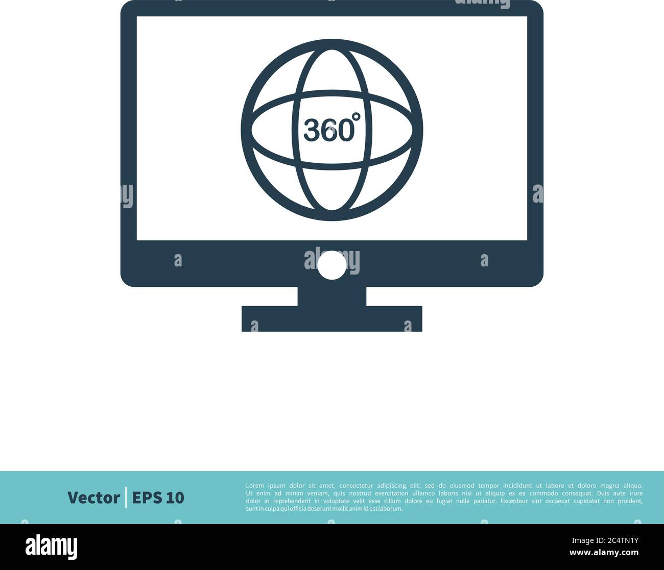 Camera 360 Degree and Screen Icon Vector Logo Template Illustration ...
