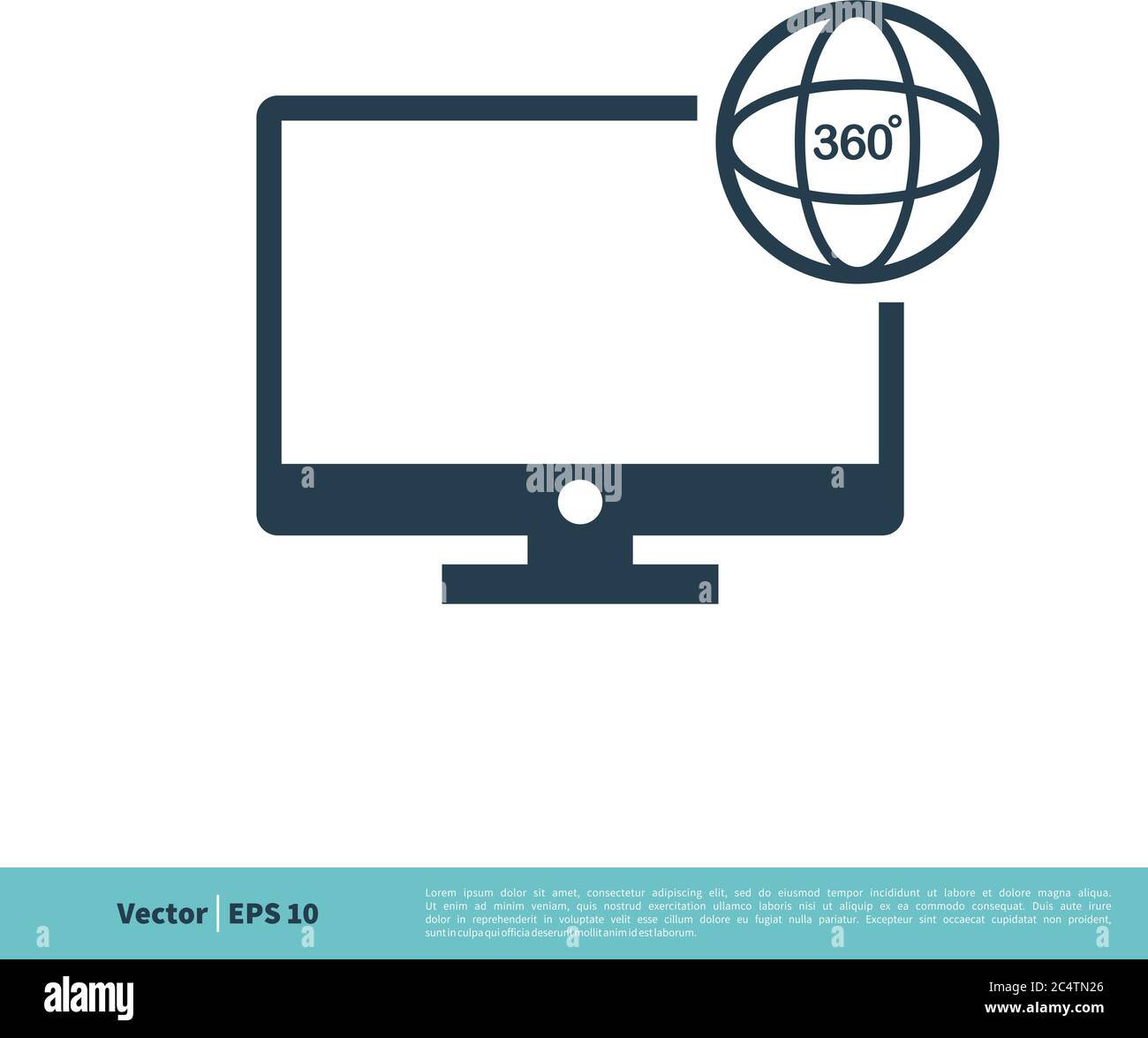 Camera 360 Degree and Screen Icon Vector Logo Template Illustration ...