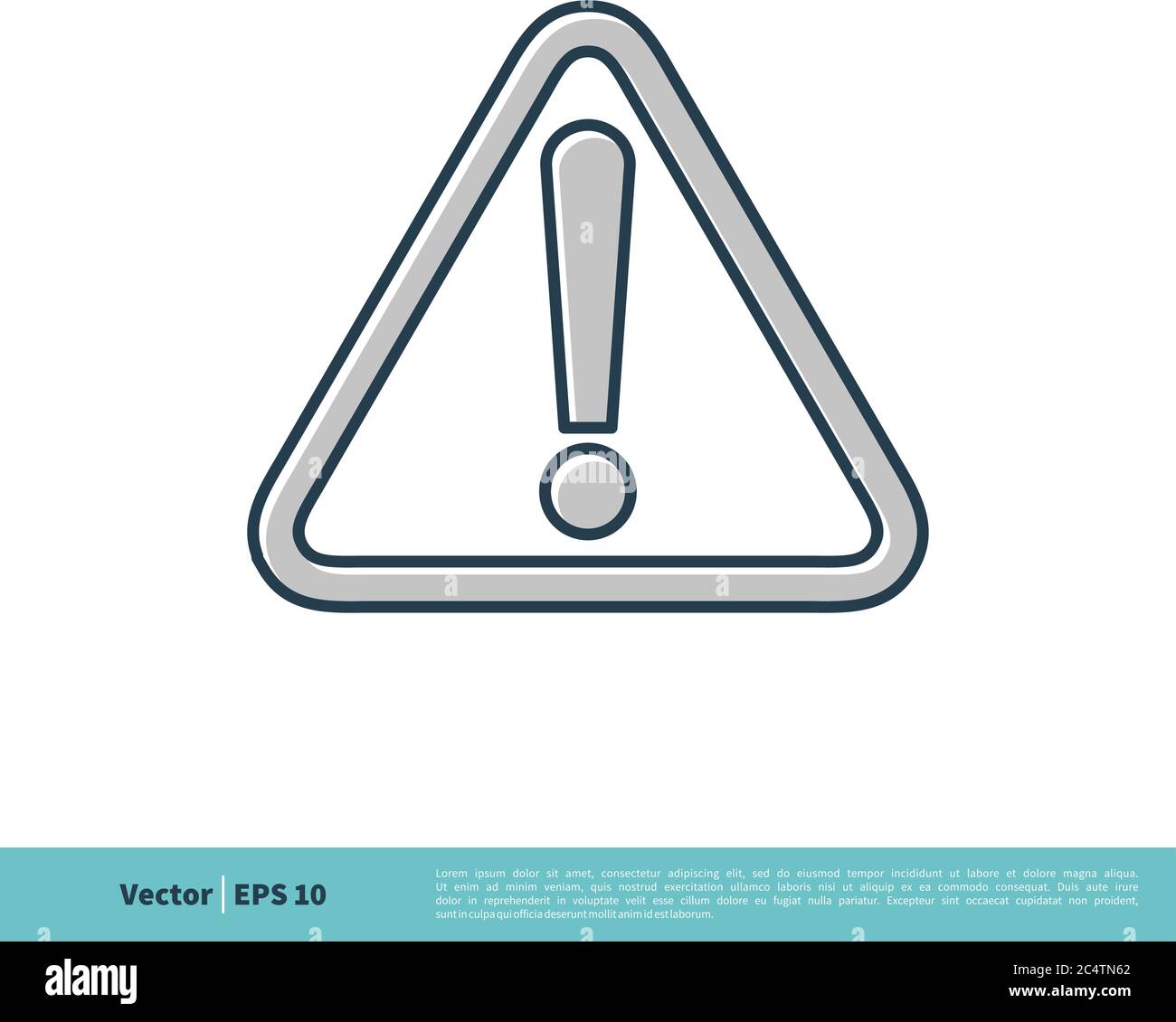 Exclamation, Attention Sign Icon Vector Logo Template Illustration ...