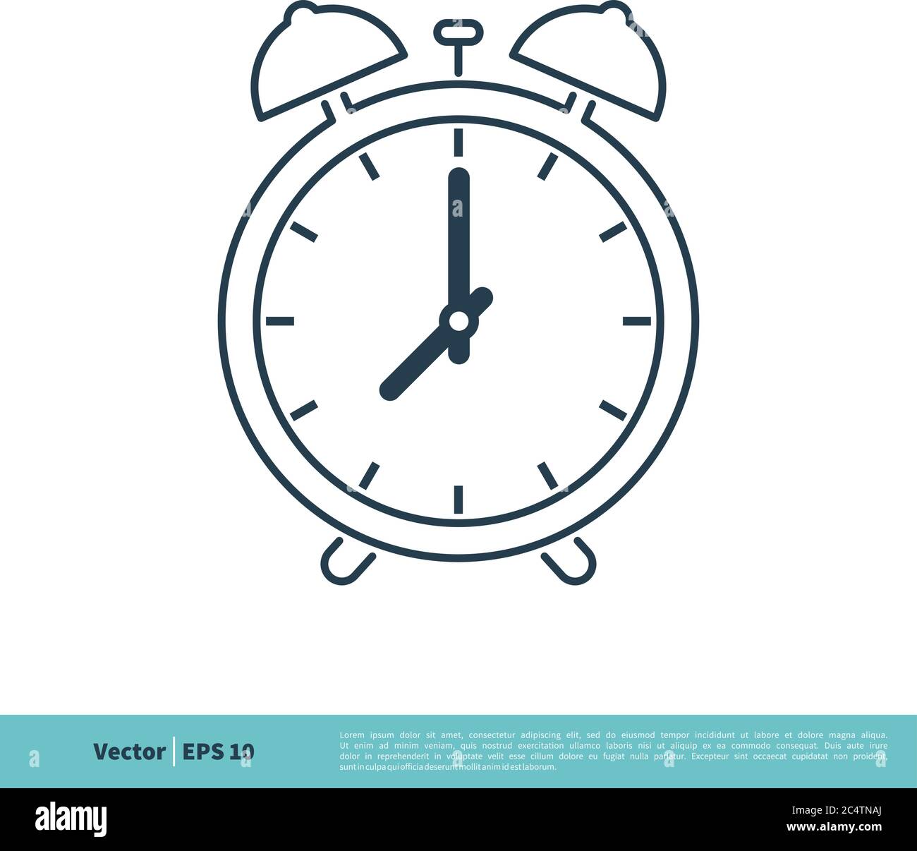 Wake Up Clock Icon Vector Logo Template. Alarm Clock Icon Vector Logo ...