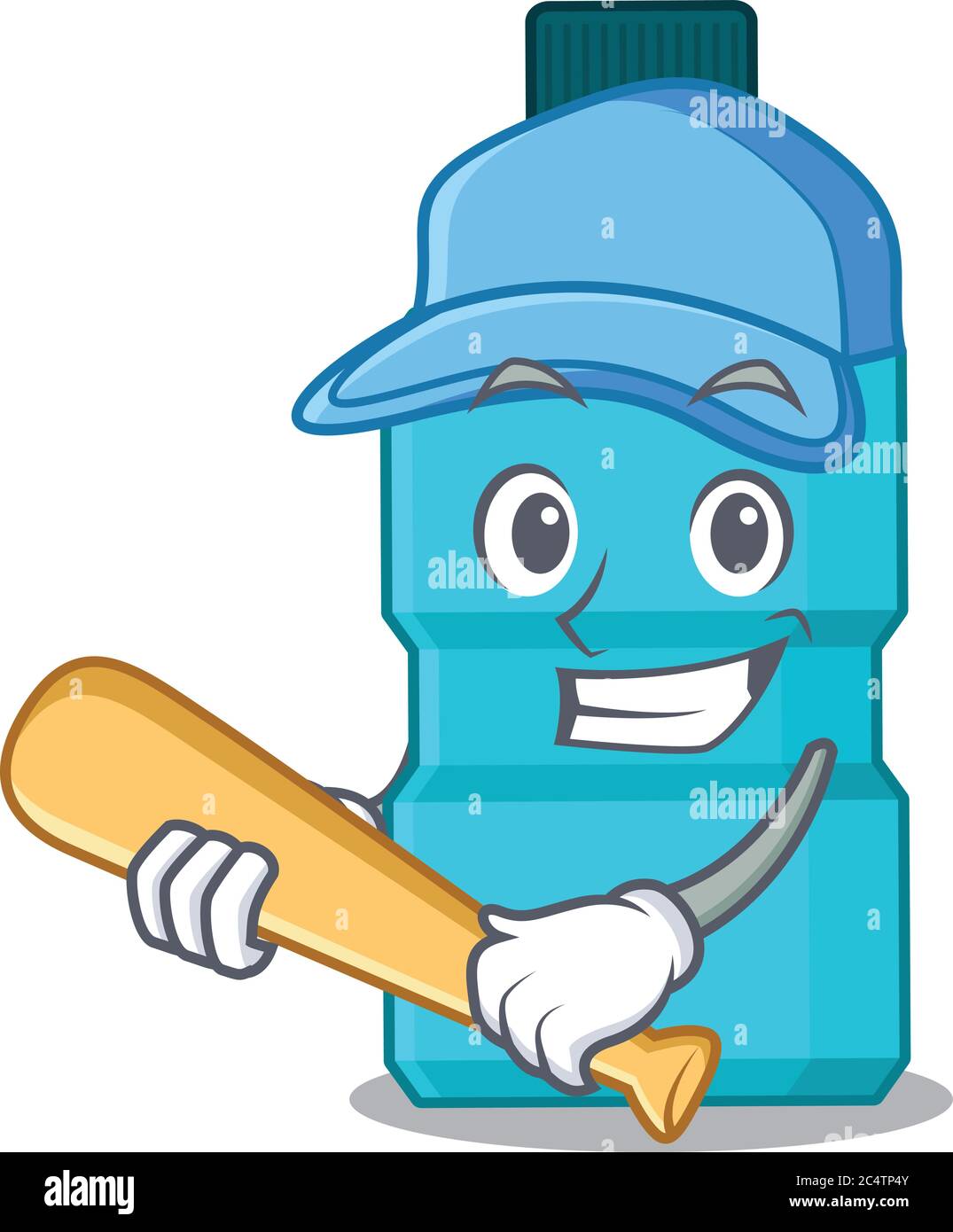 Cool mouthwash caricature picture design playing baseball Stock Vector ...