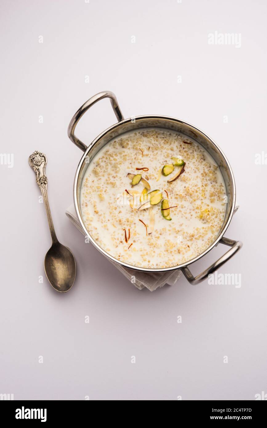 Daliya kheer or Dalia Payasam – Broken or Cracked wheat and milk ...