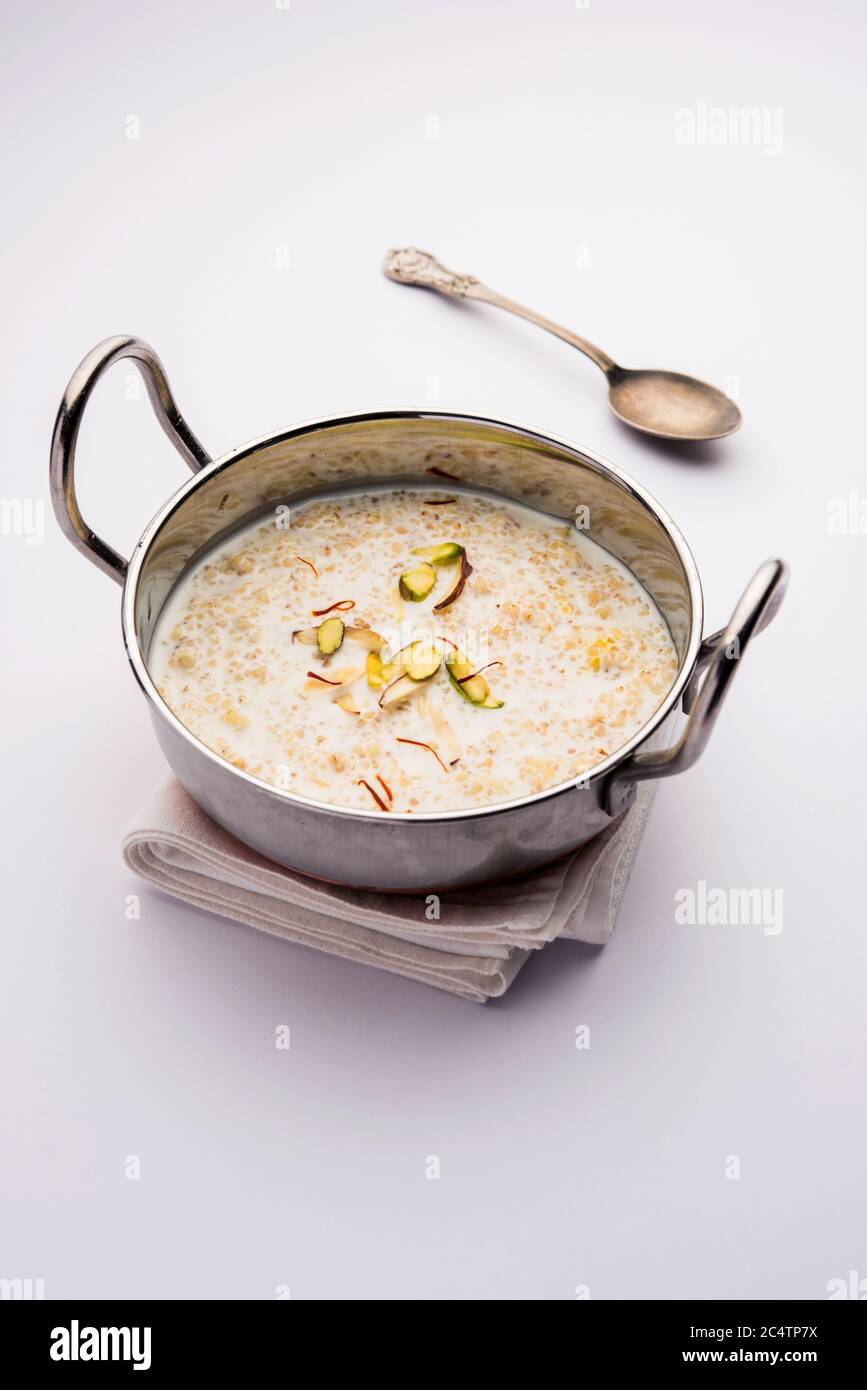 Daliya kheer or Dalia Payasam – Broken or Cracked wheat and milk ...