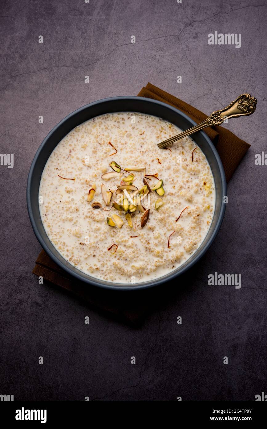 Daliya kheer or Dalia Payasam – Broken or Cracked wheat and milk ...