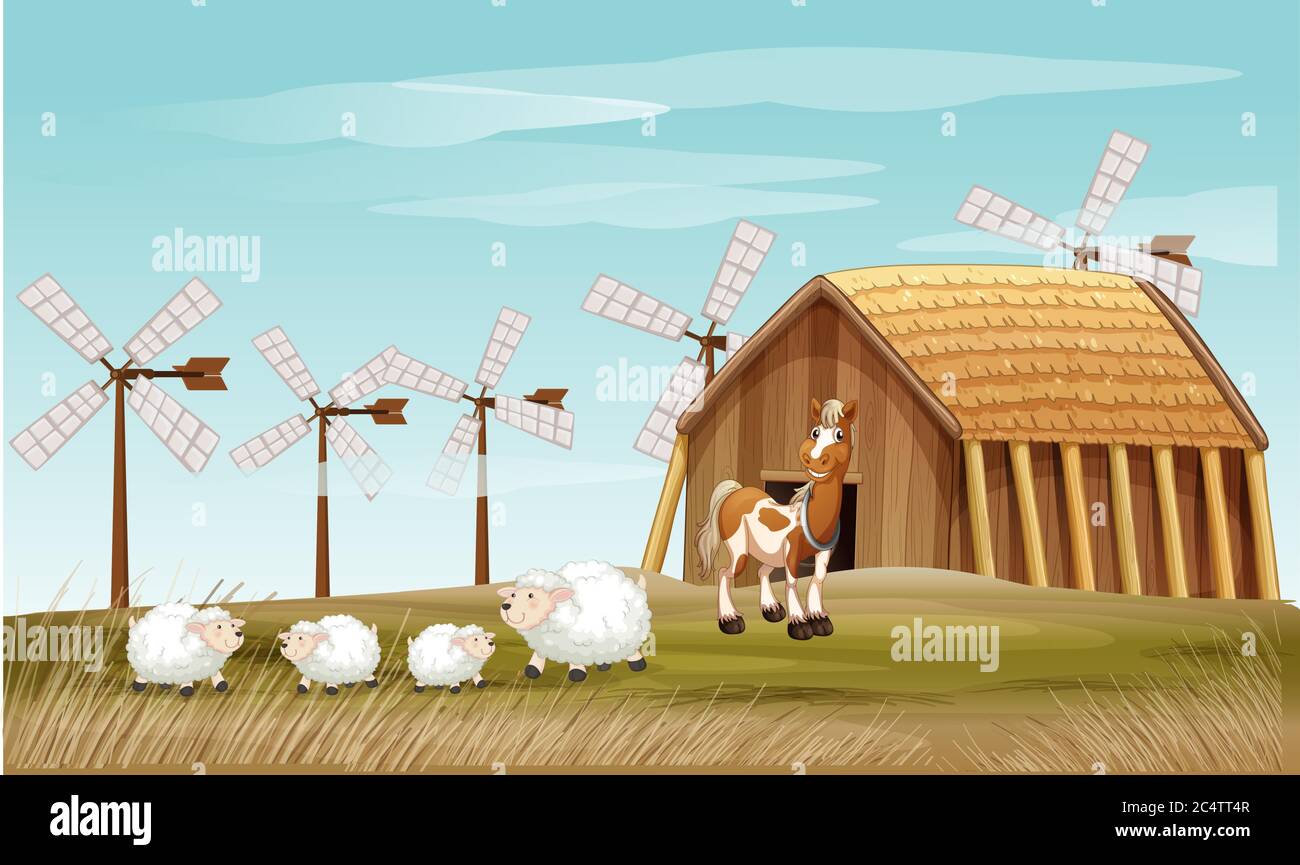 Farm animals eating grass Cut Out Stock Images & Pictures - Alamy