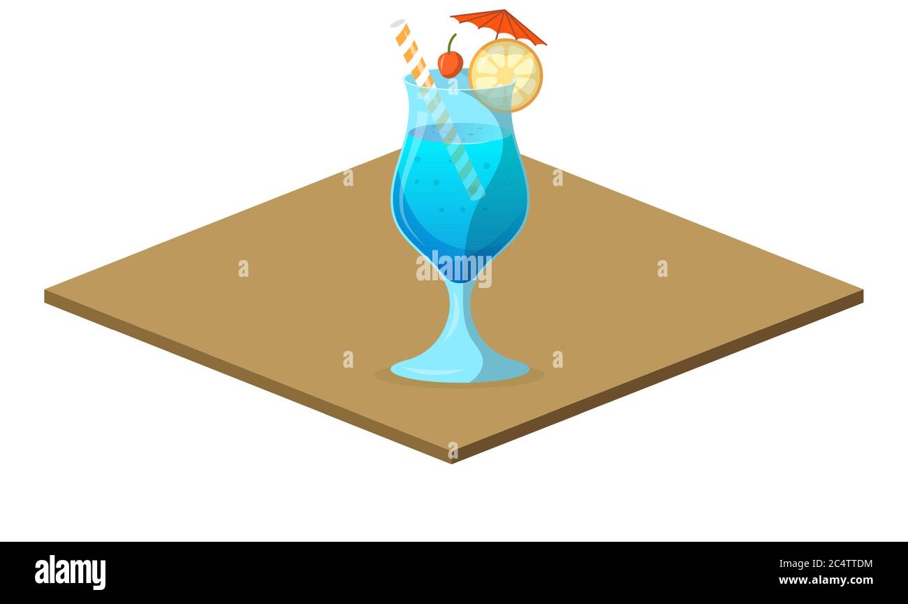 mock up illustration of mocktail drinks on a podium Stock Vector Image ...