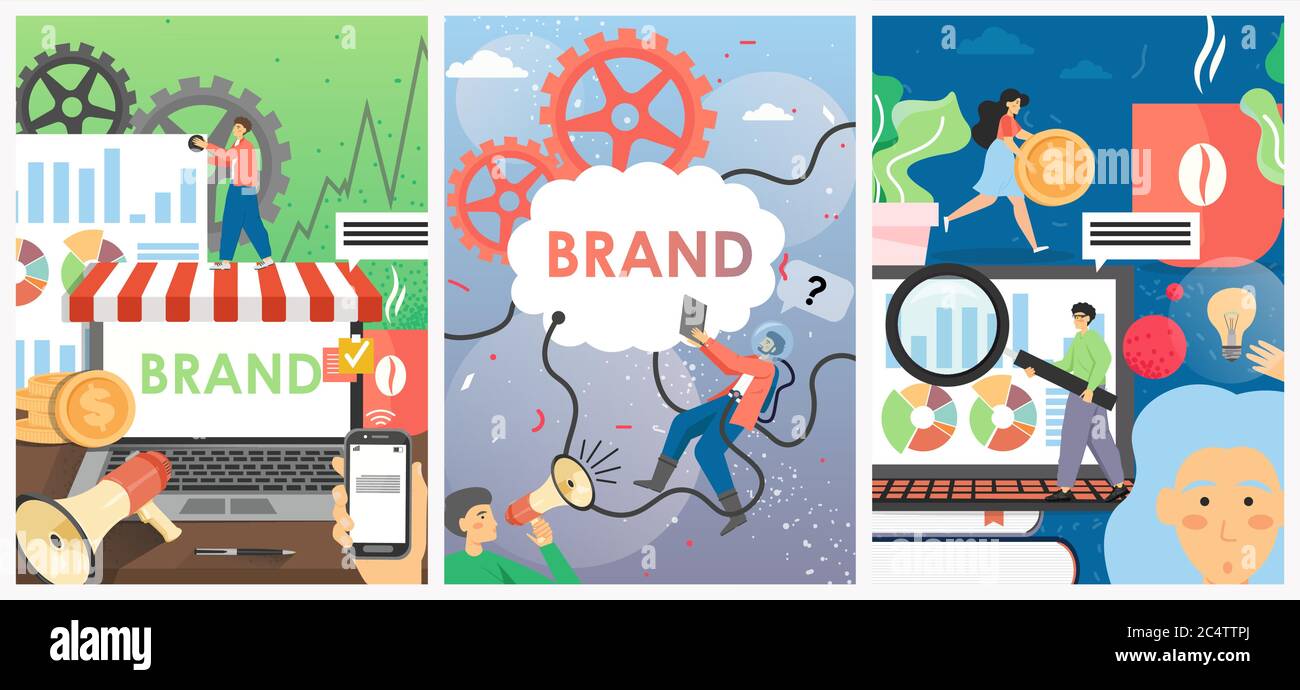 Business branding vector poster banner template set Stock Vector Image ...