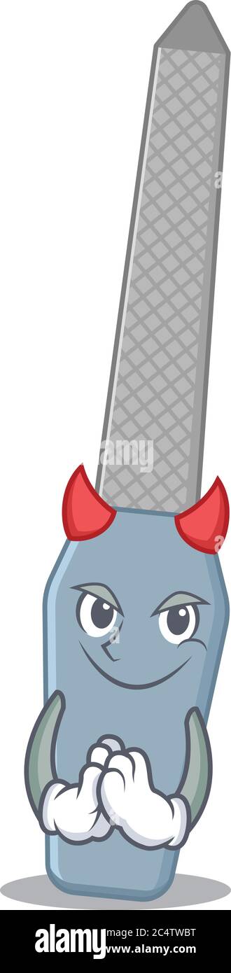 Nail file clothed as devil cartoon character design on Halloween night ...