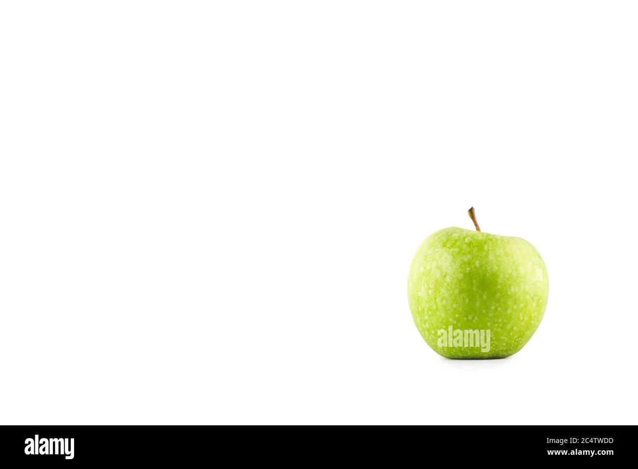 green apple on white background fruit agriculture food isolated Stock ...