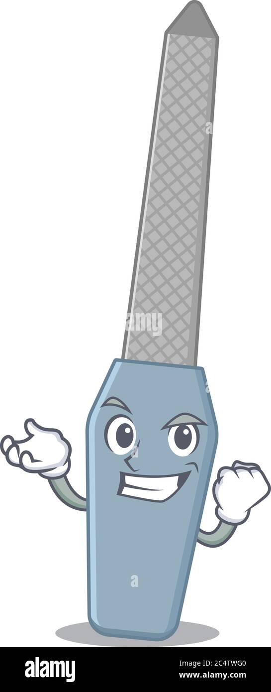 A caricature design concept of nail file with happy face Stock Vector ...
