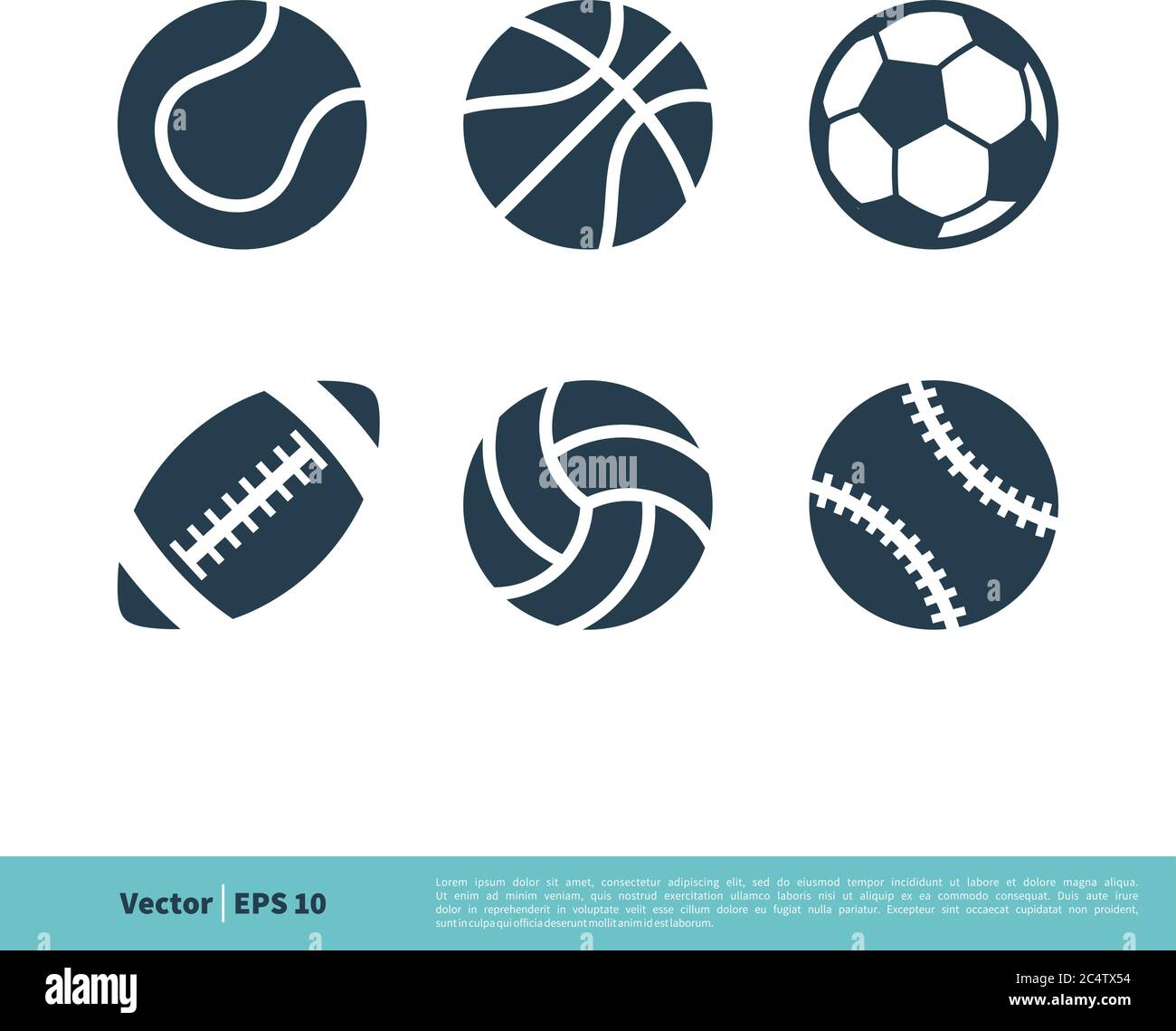 Sport Ball Set Icon Vector Logo Template Illustration Design. Vector ...