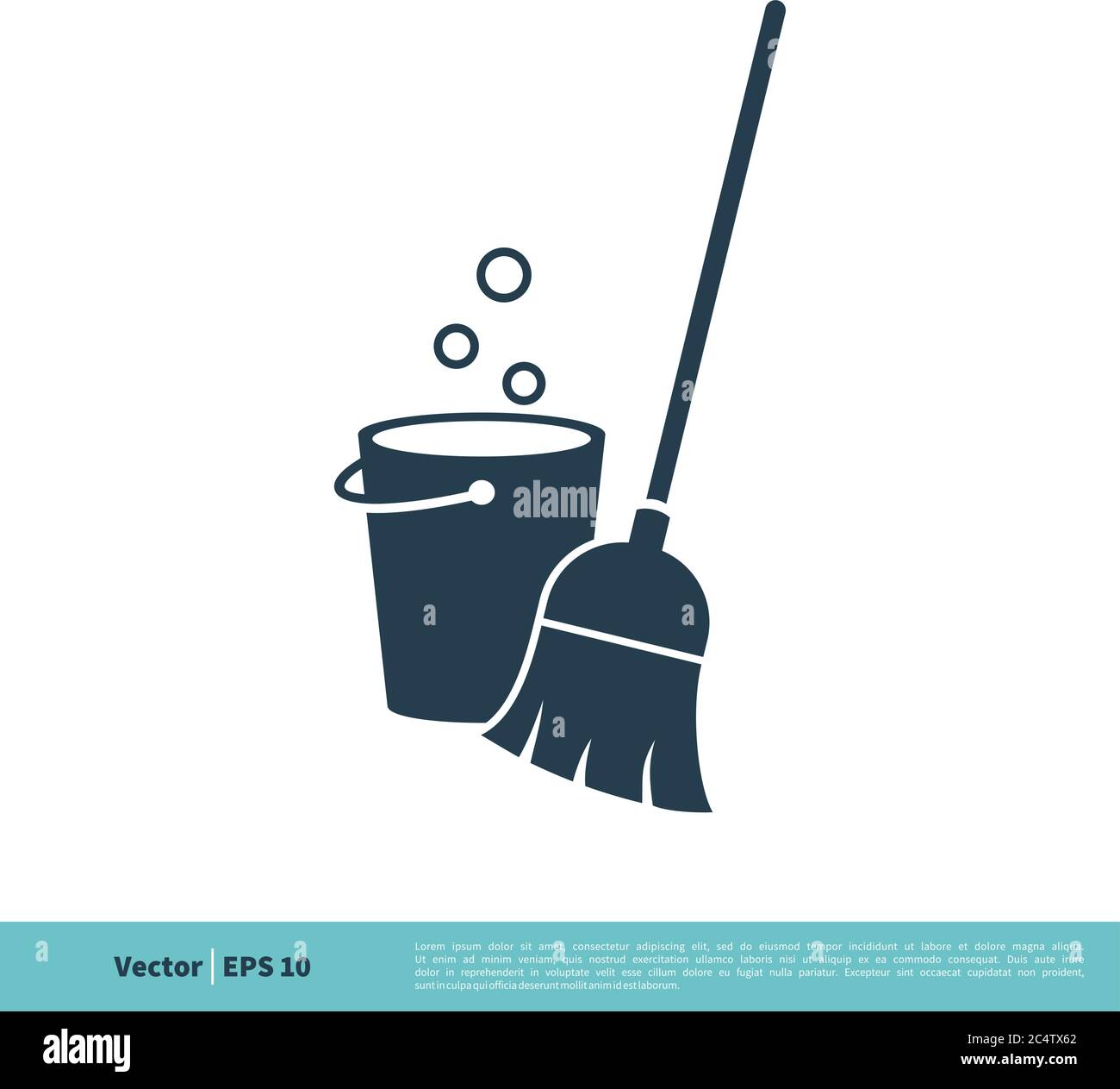 Cleaning Service Equipment Icon Vector Logo Template Illustration ...