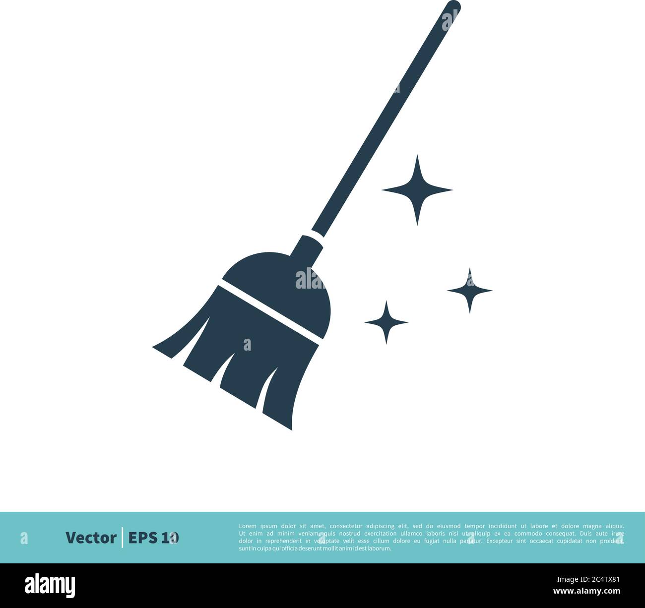 Broom - Cleaning Service Equipment Icon Vector Logo Template ...