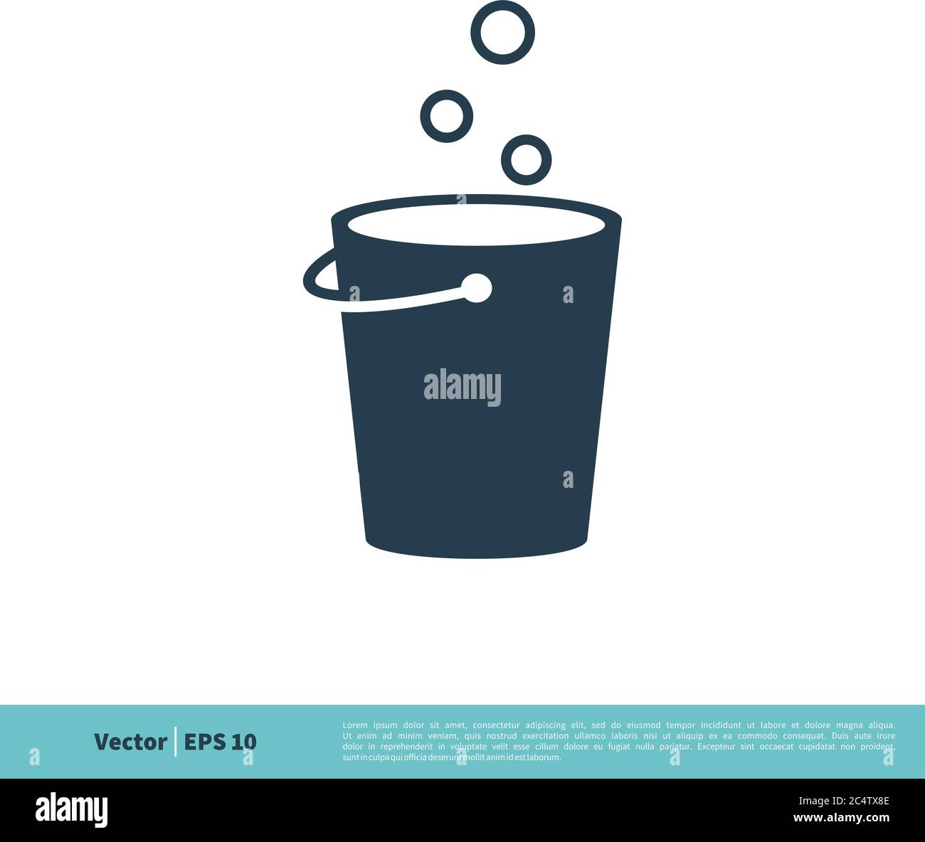Bucket Water Icon Vector Logo Template Illustration Design. Vector EPS ...