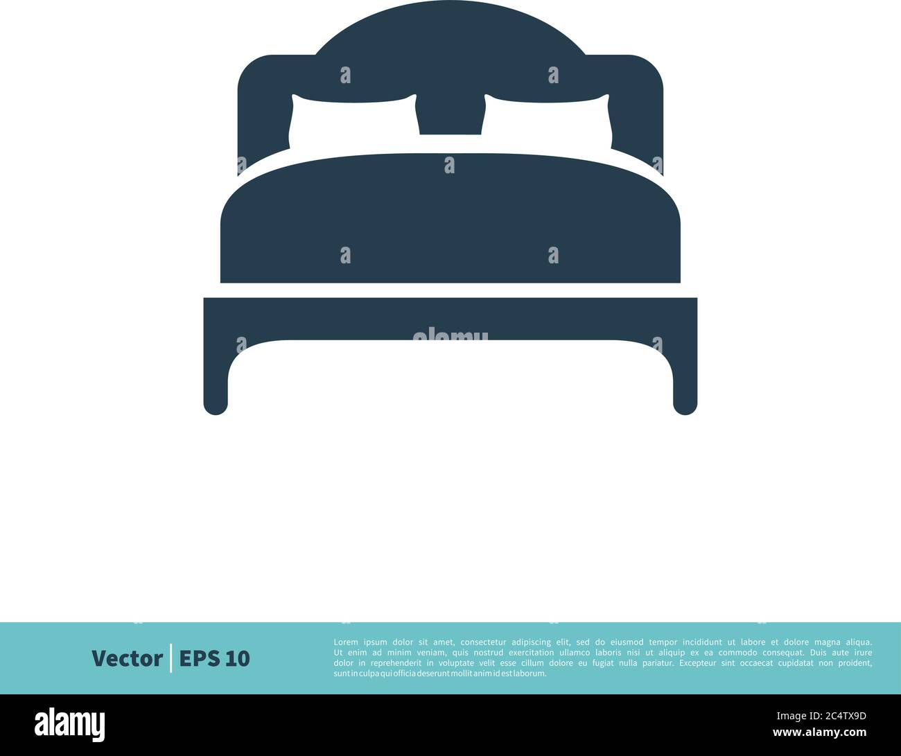 Bed Hotel Icon Vector Logo Template Illustration Design. Vector EPS 10 ...