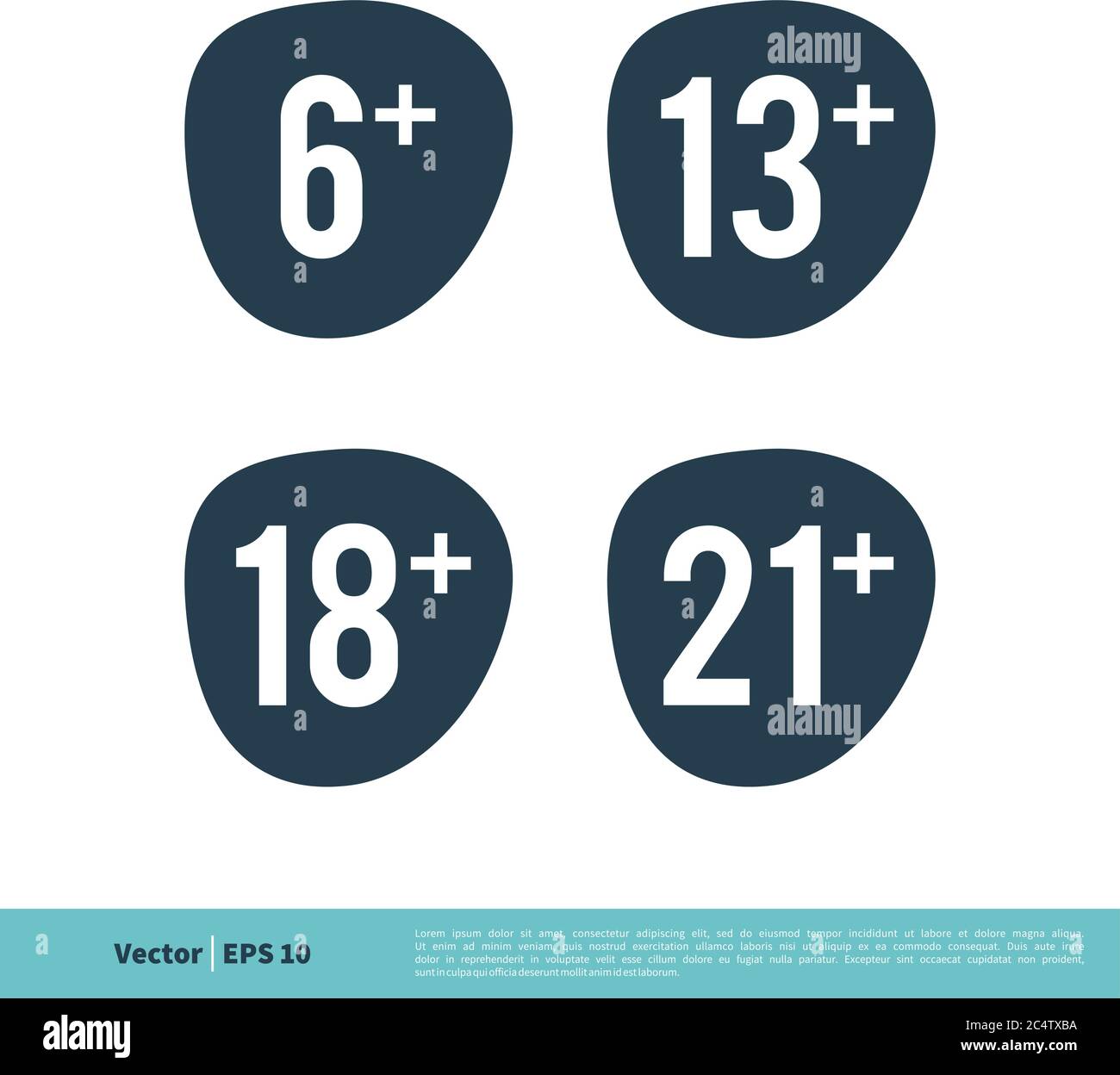 Age Limit Icon Vector Logo Template Illustration Design. Vector EPS 10 ...