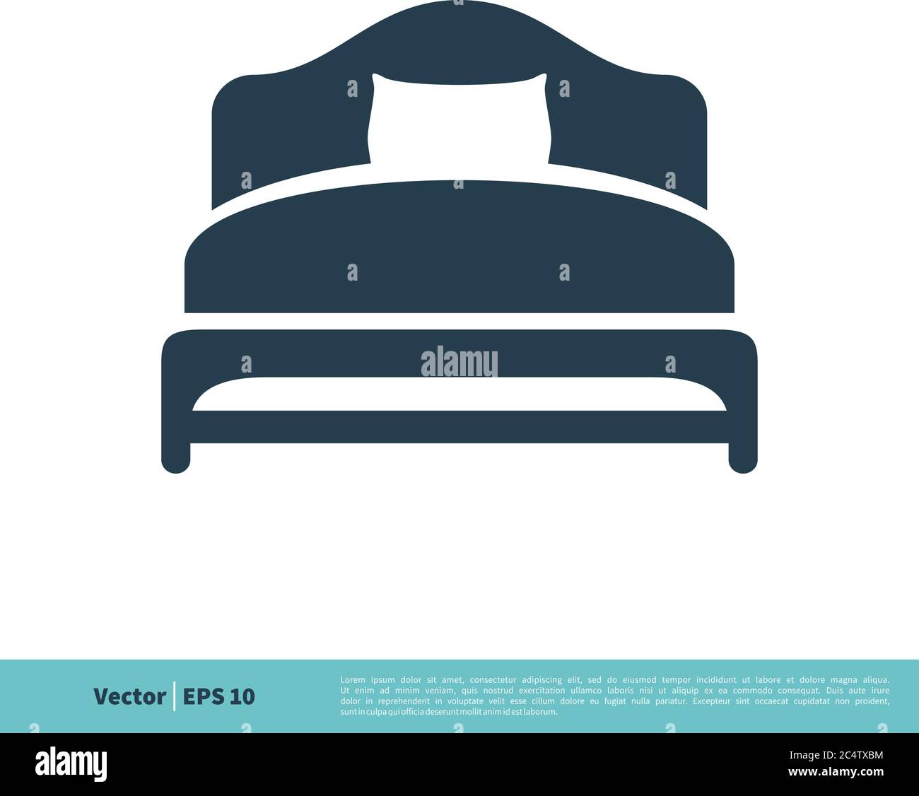 Bed Hotel Icon Vector Logo Template Illustration Design. Vector EPS 10 ...
