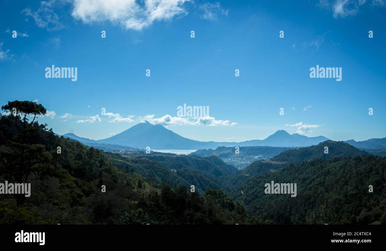 Picture of the viewpoint of Lake Atitlan, Sololá, Guatemala Stock Photo ...