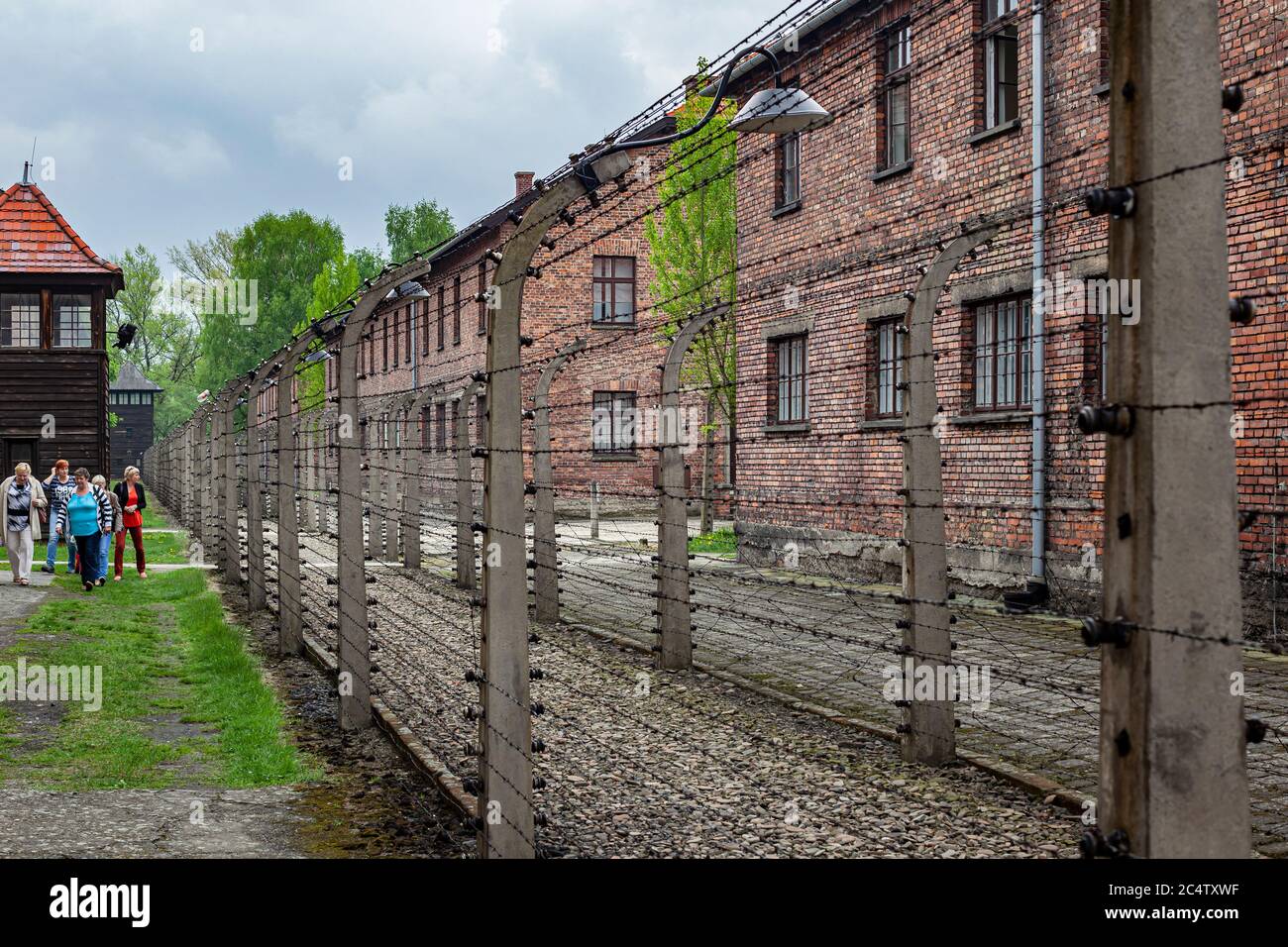Buildings of concentration camp Auschwitz Stock Photo - Alamy