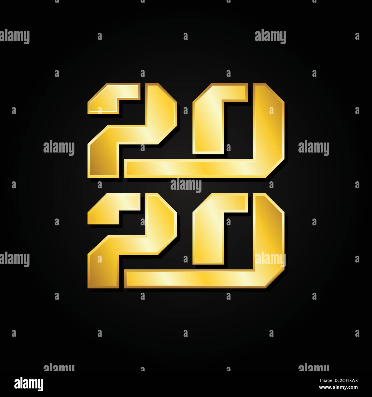 2020 symbol text vector for new year element design. Background or ...