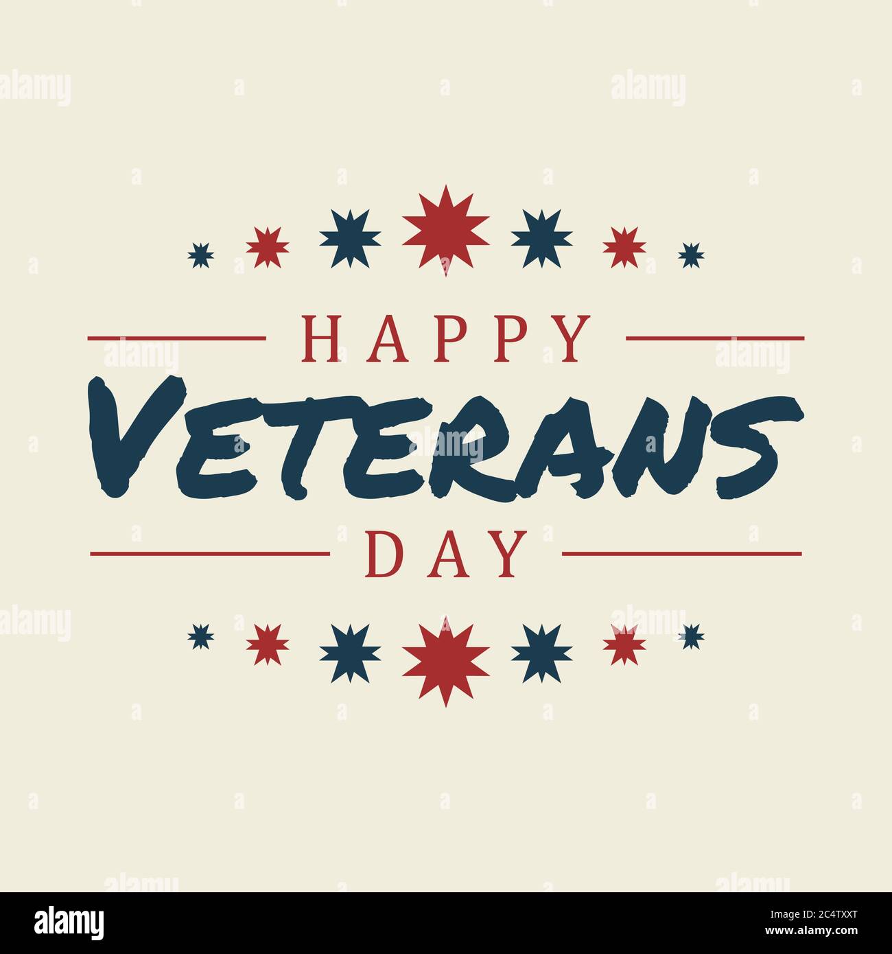 Happy Veterans day letter vintage style emblem background. November 11 ...