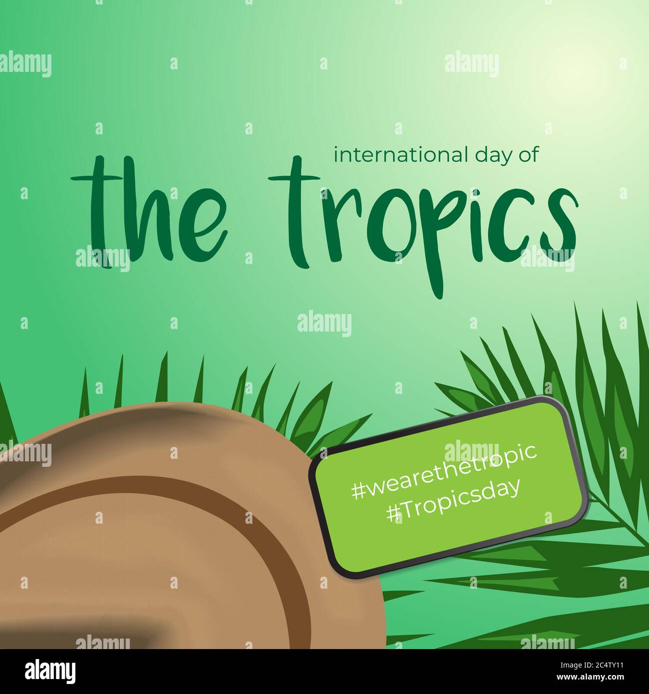 Illustration design of International Day of the Tropic. we are the ...