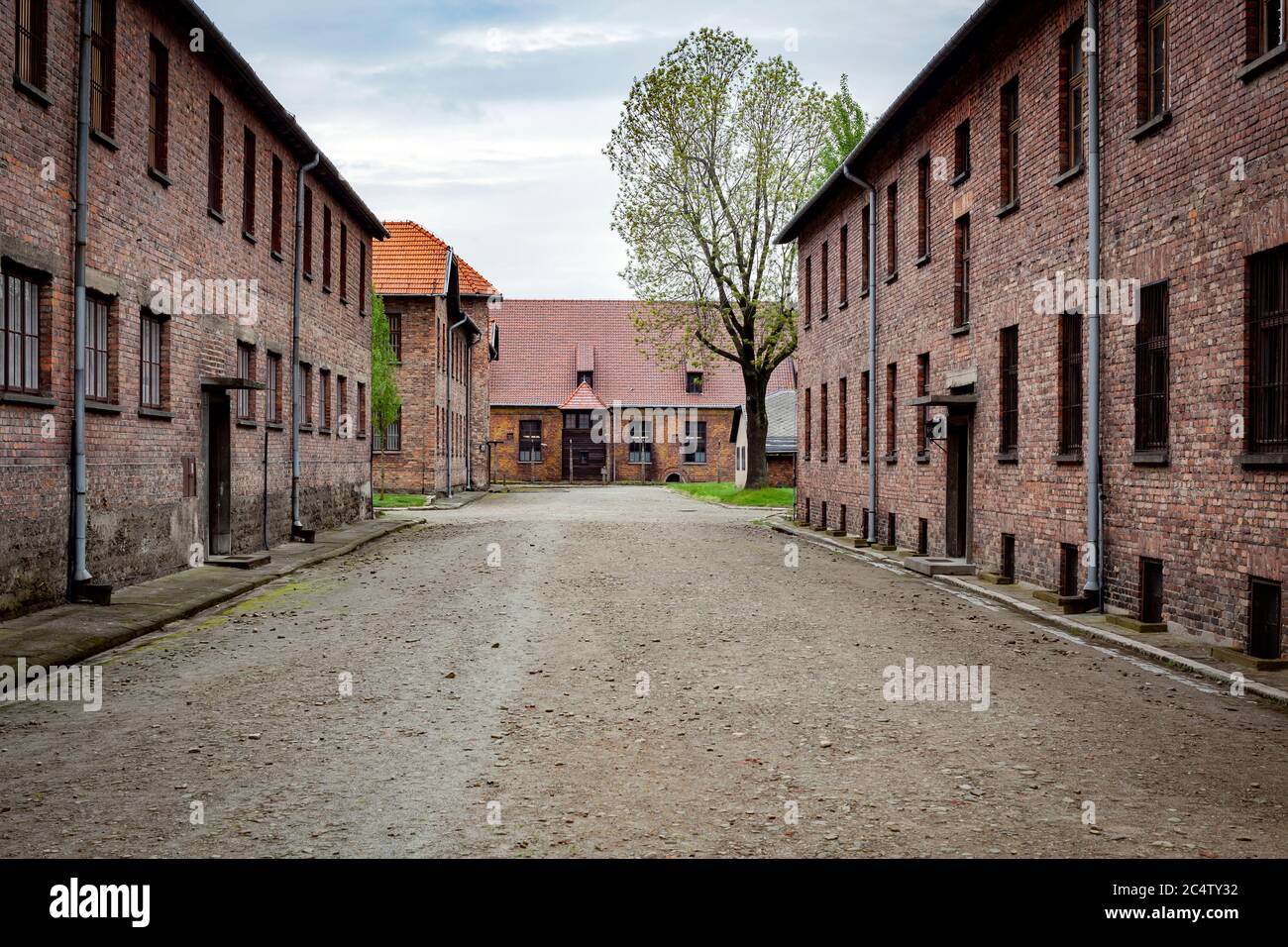 Buildings of concentration camp Auschwitz Stock Photo - Alamy