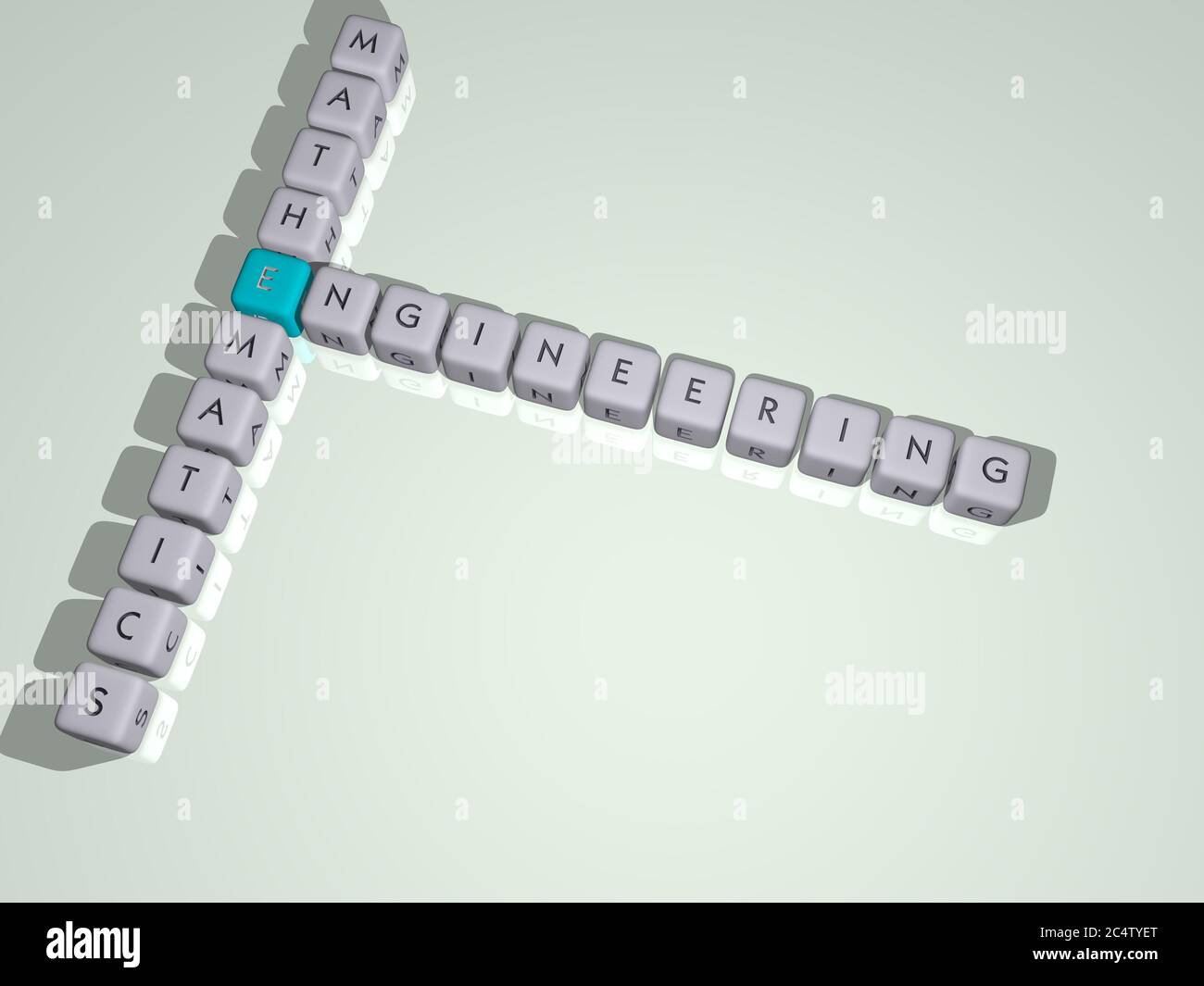 crosswords of ENGINEERING MATHEMATICS arranged by cubic letters on a ...