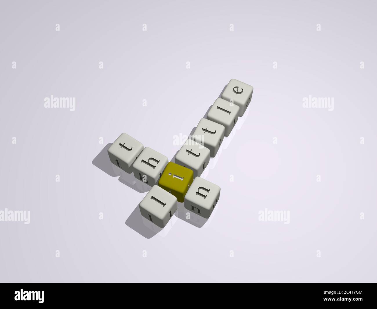 combination of little thin built by cubic letters from the top ...