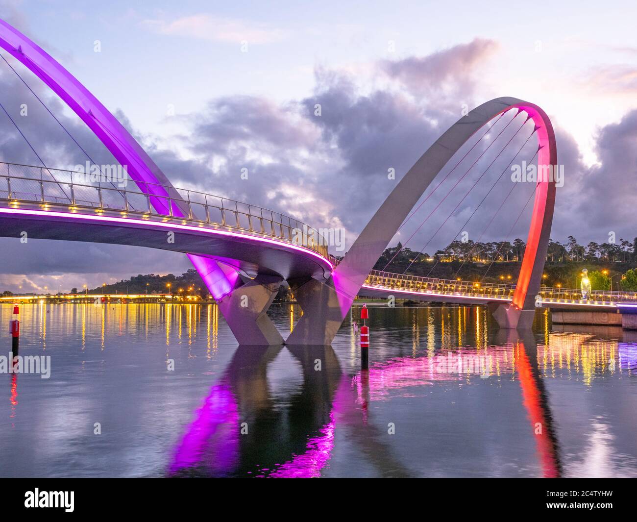 Elizabeth Quay Bridge, an iconic architectural feature of Elizabeth ...