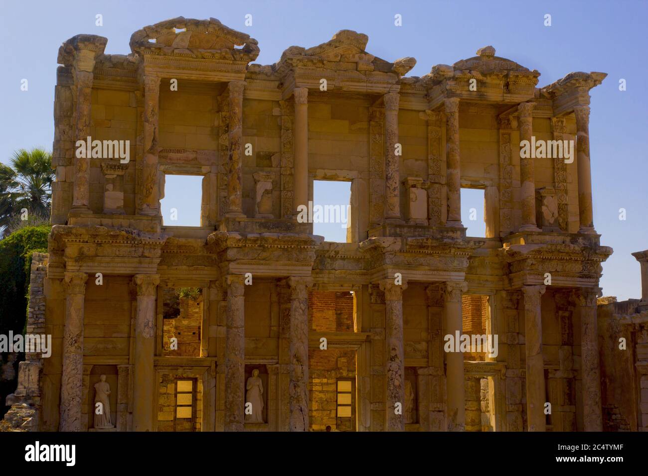 ruins of ancient city in Ephesus library Stock Photo - Alamy