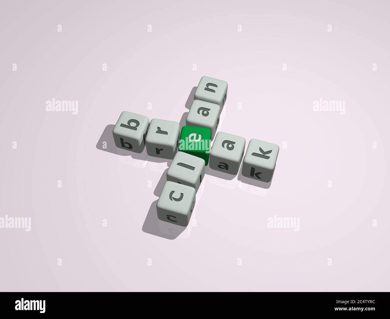 combination of CLEAN BREAK built by cubic letters from the top ...