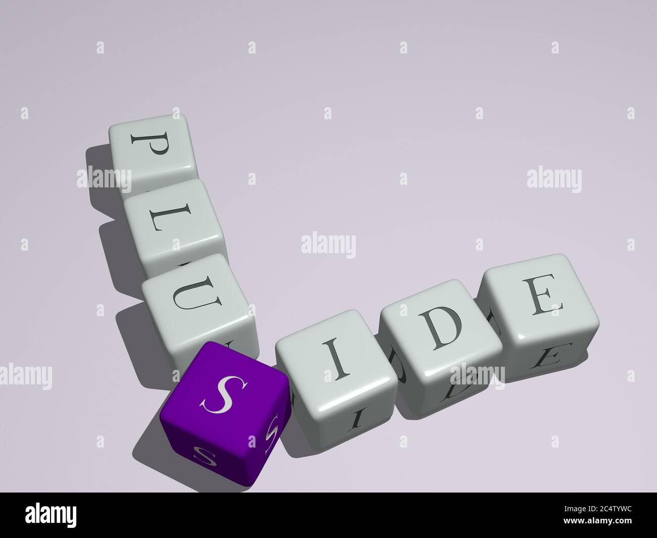 combination of PLUS SIDE built by cubic letters from the top ...