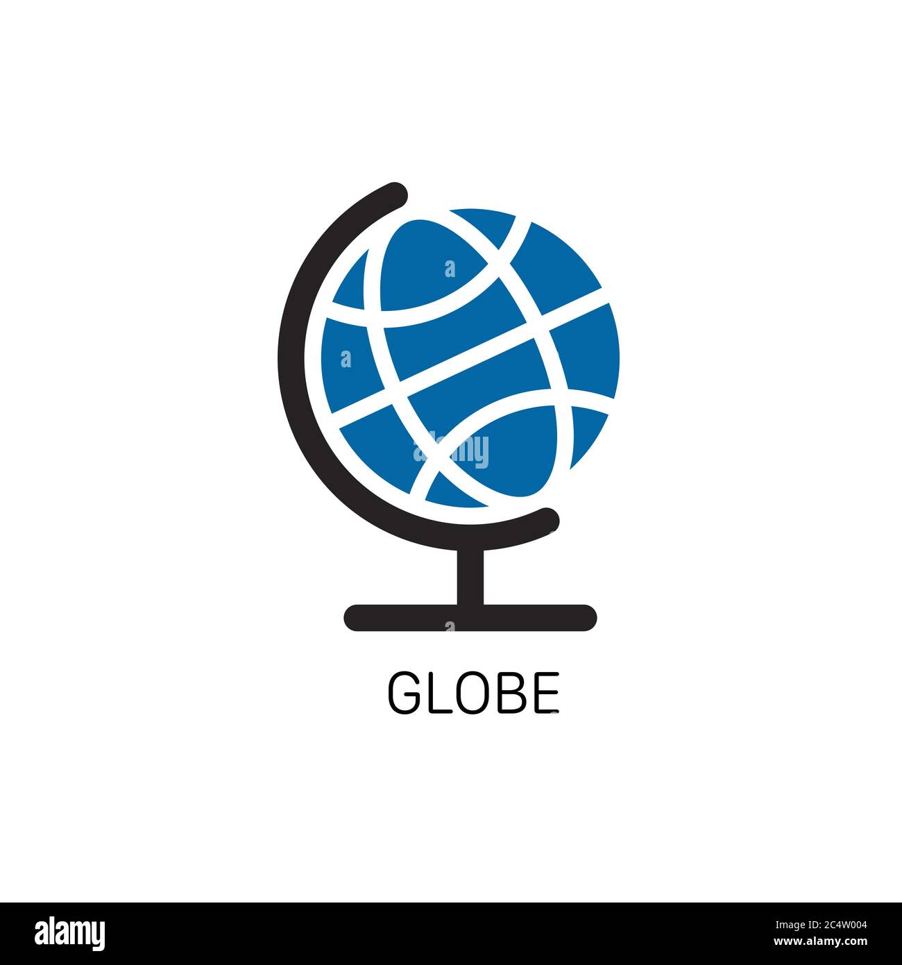 Globe planet earth school icon. Stock vector illustration isolated on ...