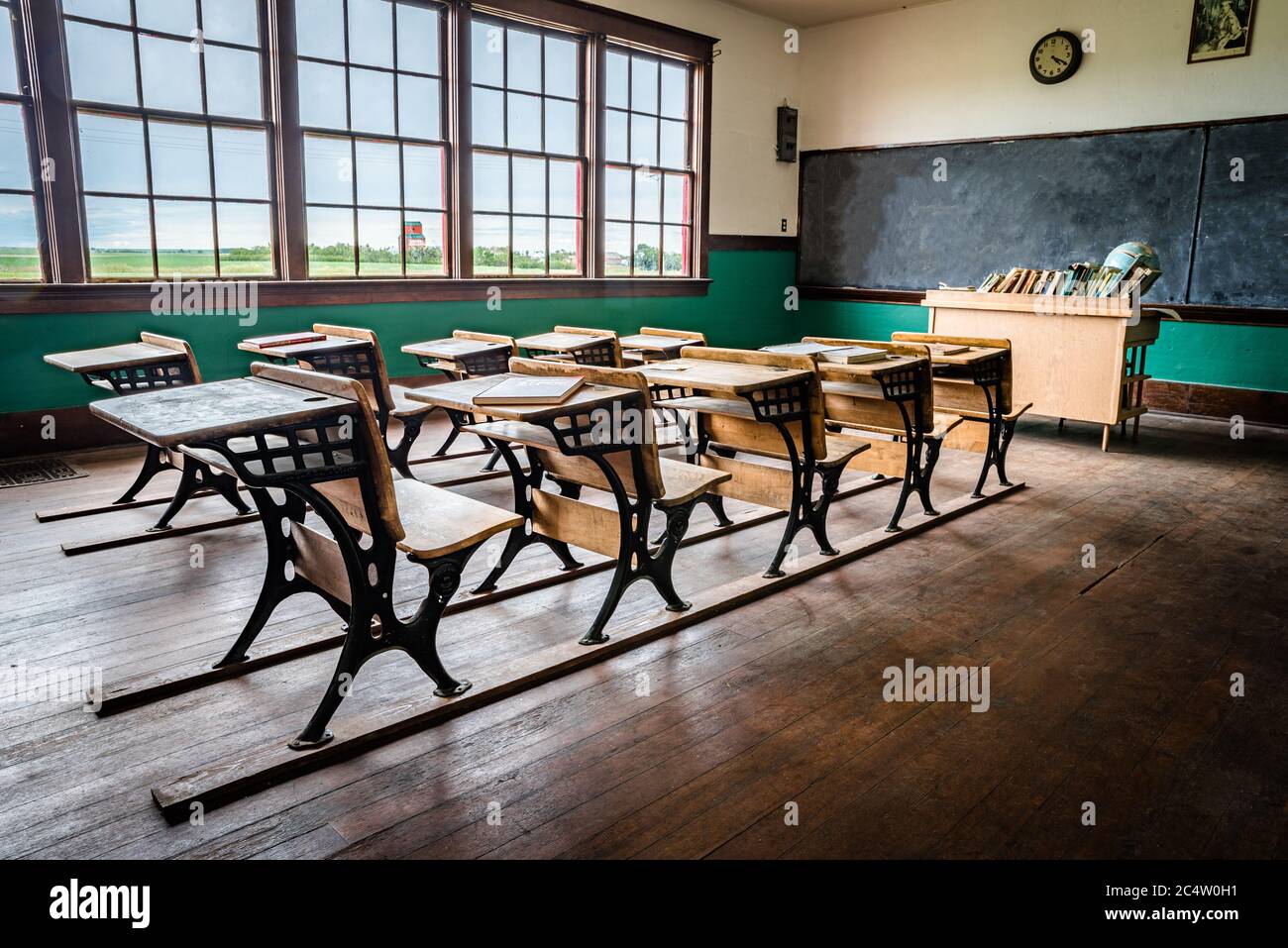 One room school house interior hi-res stock photography and images - Alamy