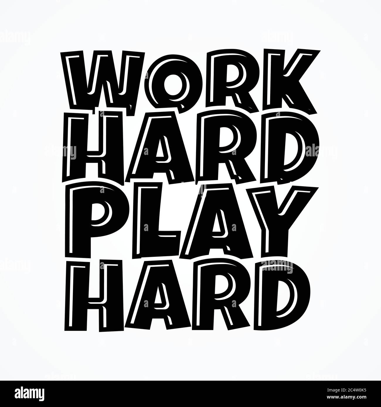 Work hard play hard shirt and apparel design with grunge effect and ...