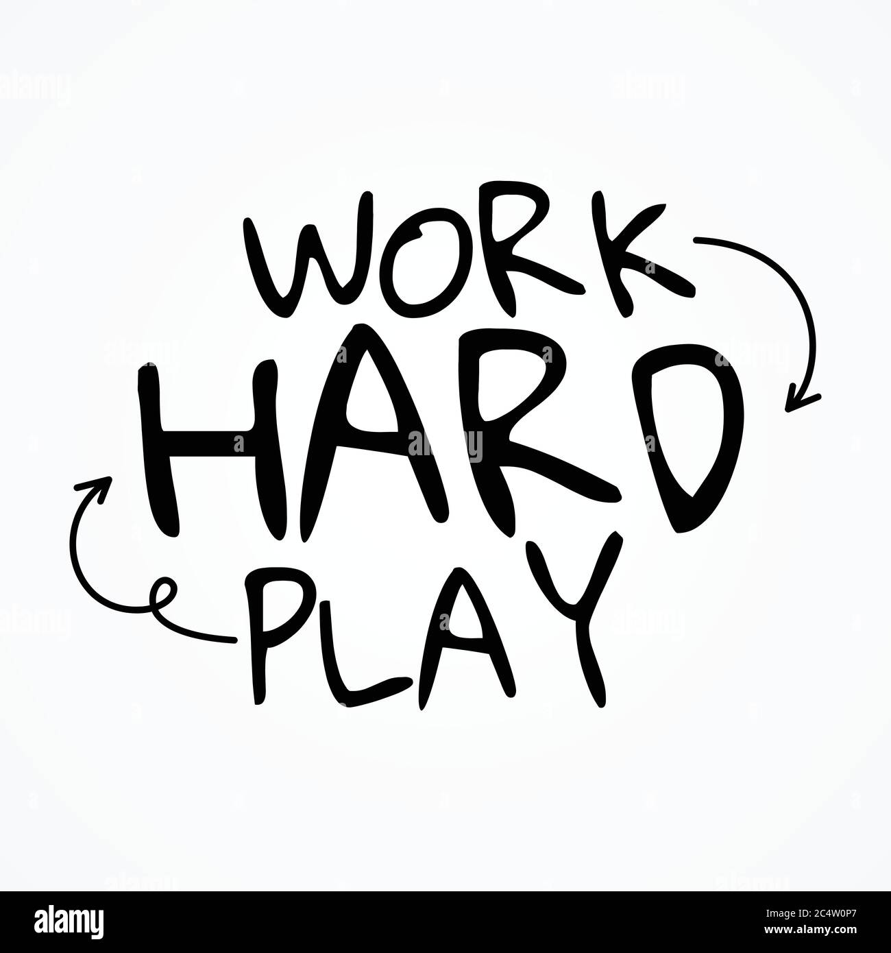 Work hard play hard shirt and apparel design with grunge effect and ...