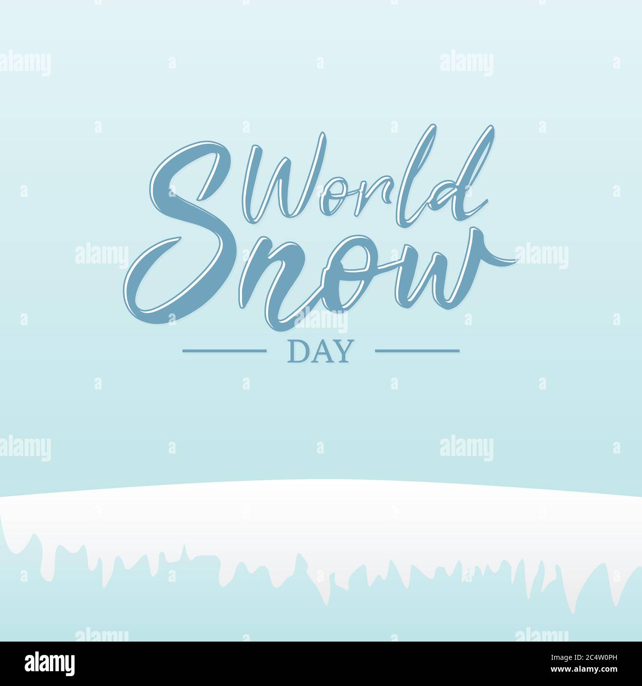 World Snow Day lettering concept design. Design template world snow day ...