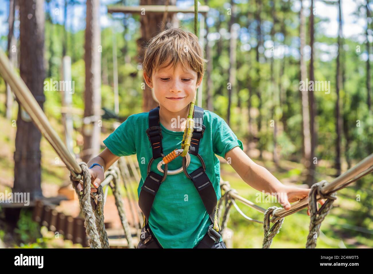 Rope bridge on kids playground hi-res stock photography and images - Alamy