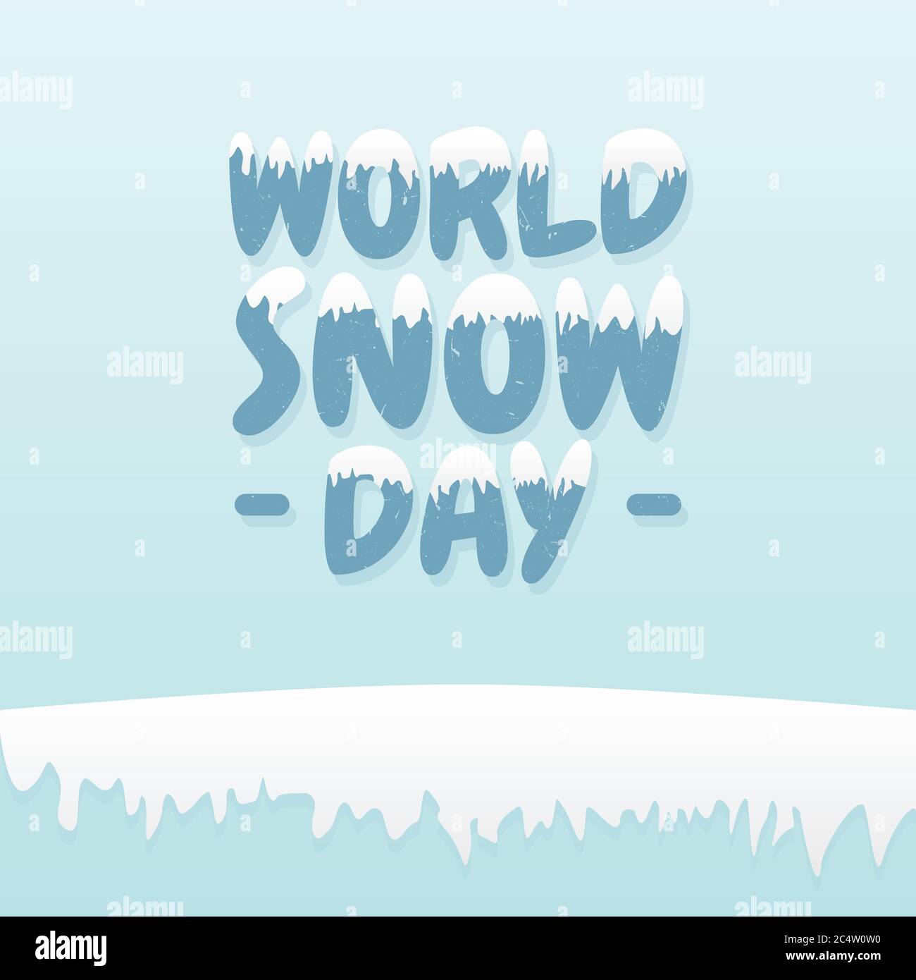 World Snow Day lettering concept design. Design template world snow day ...