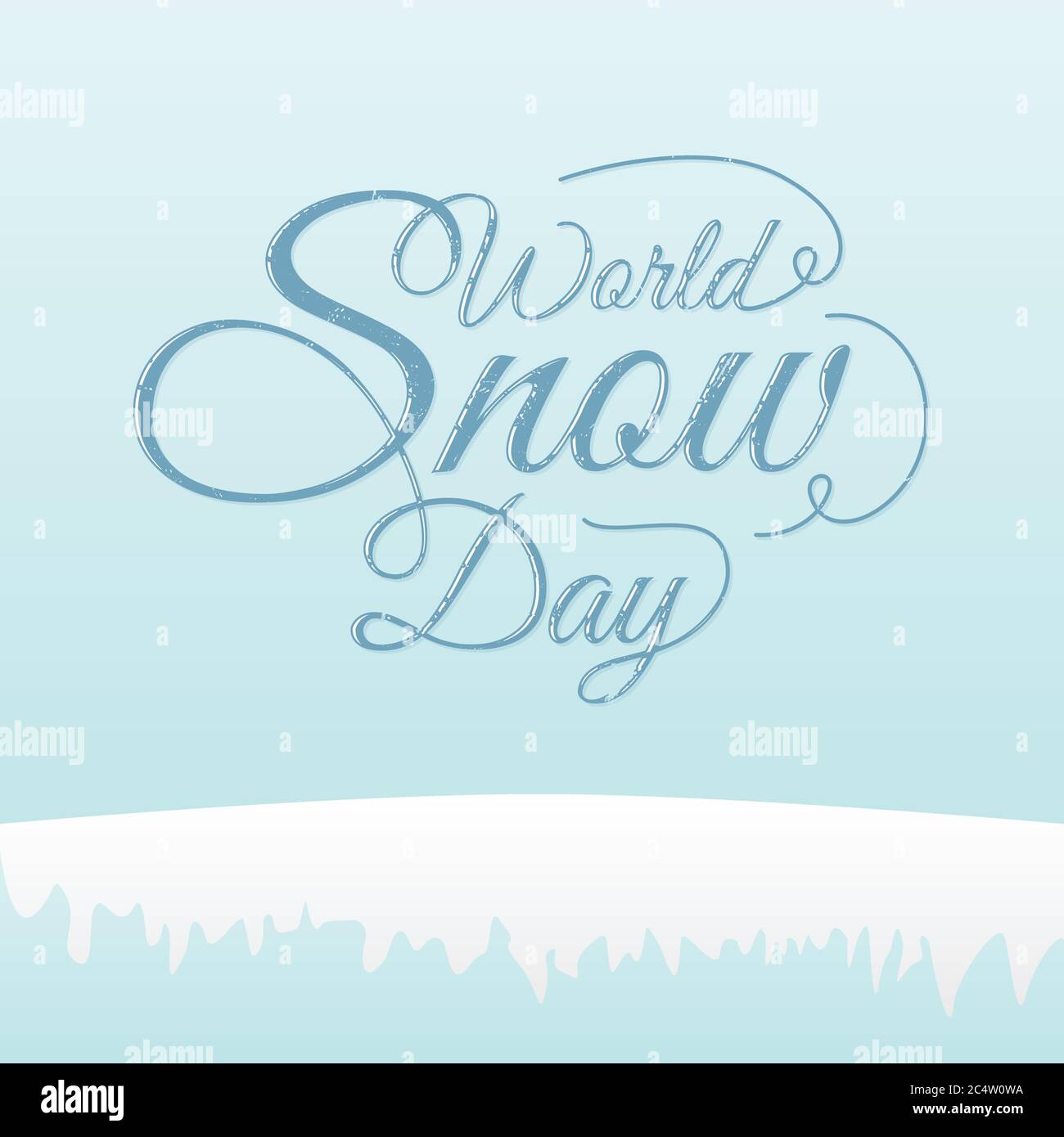 World Snow Day lettering concept design. Design template world snow day ...