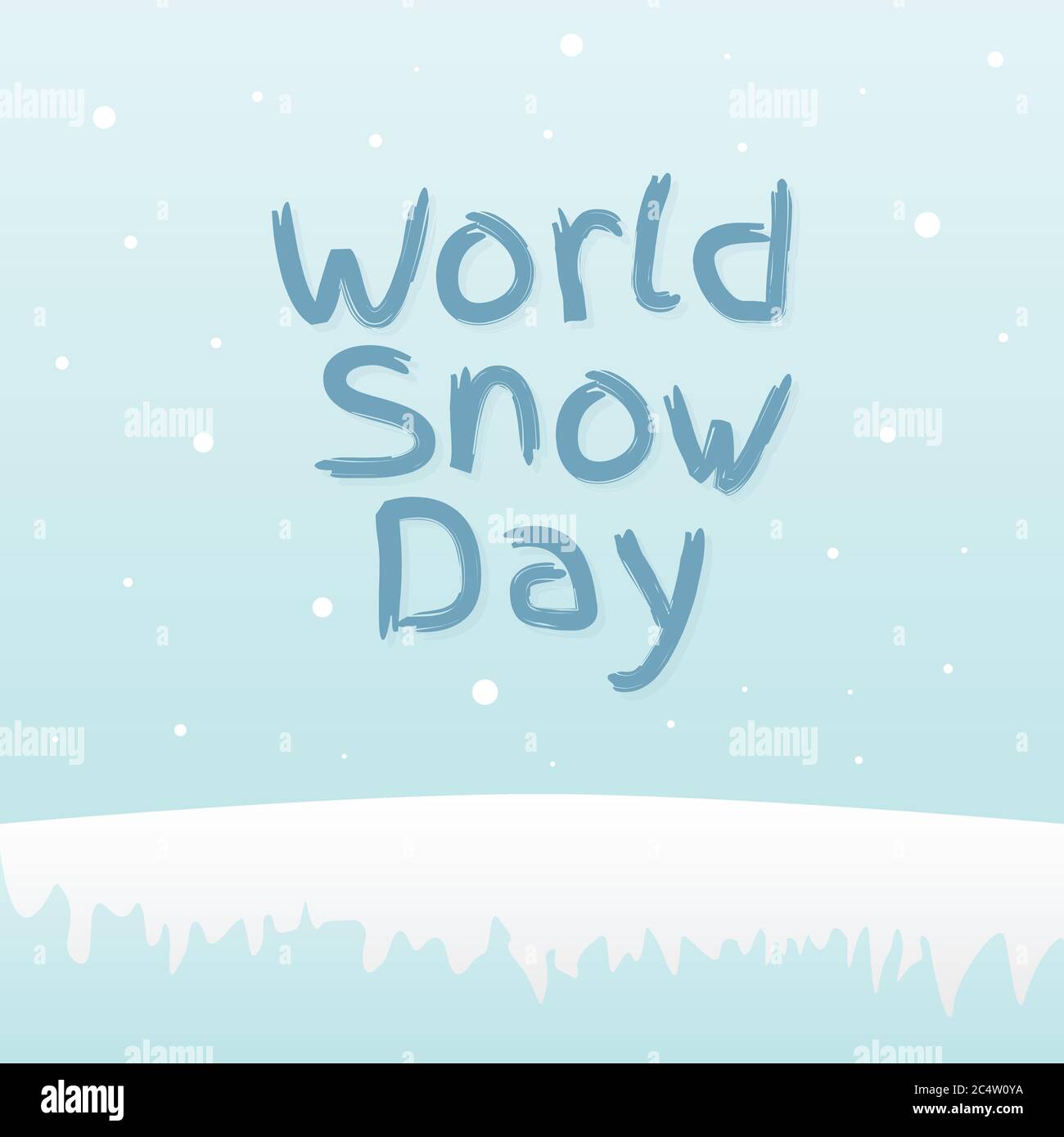 World Snow Day lettering concept design. Design template world snow day ...