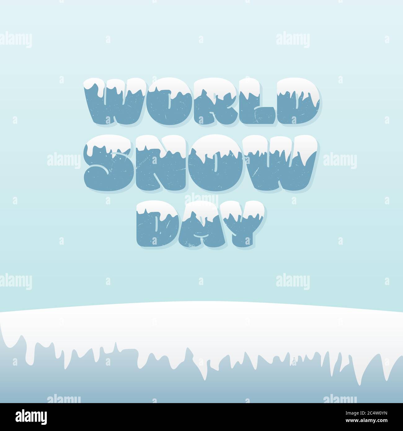 World Snow Day lettering concept design. Design template world snow day ...