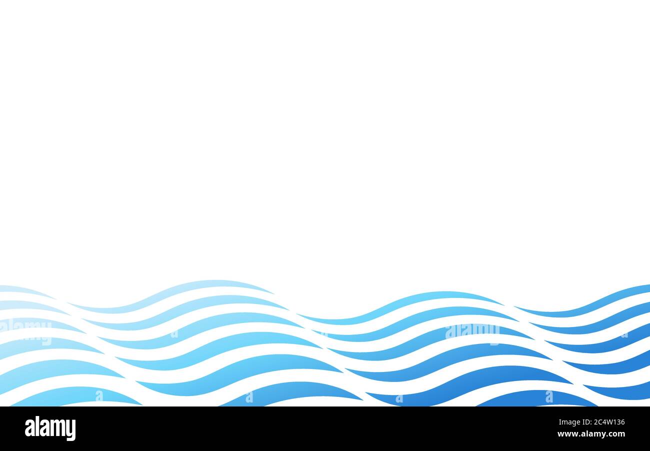 Abstract ocean blue wave lines layer vector background Stock Vector ...
