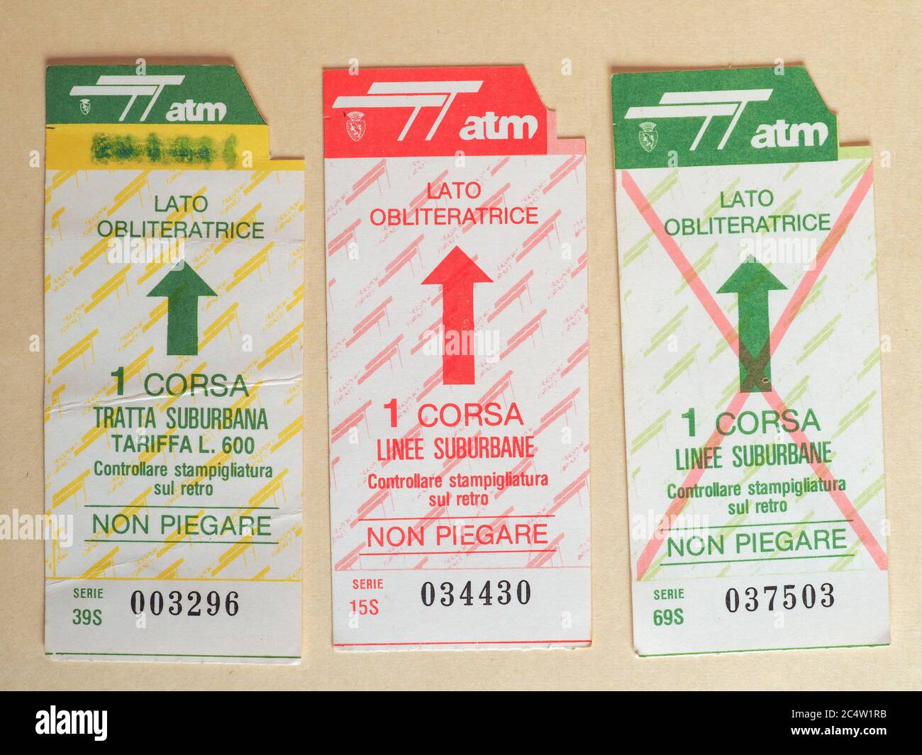 TURIN, ITALY - CIRCA JUNE 2020: Vintage Turin public transport ticket ...