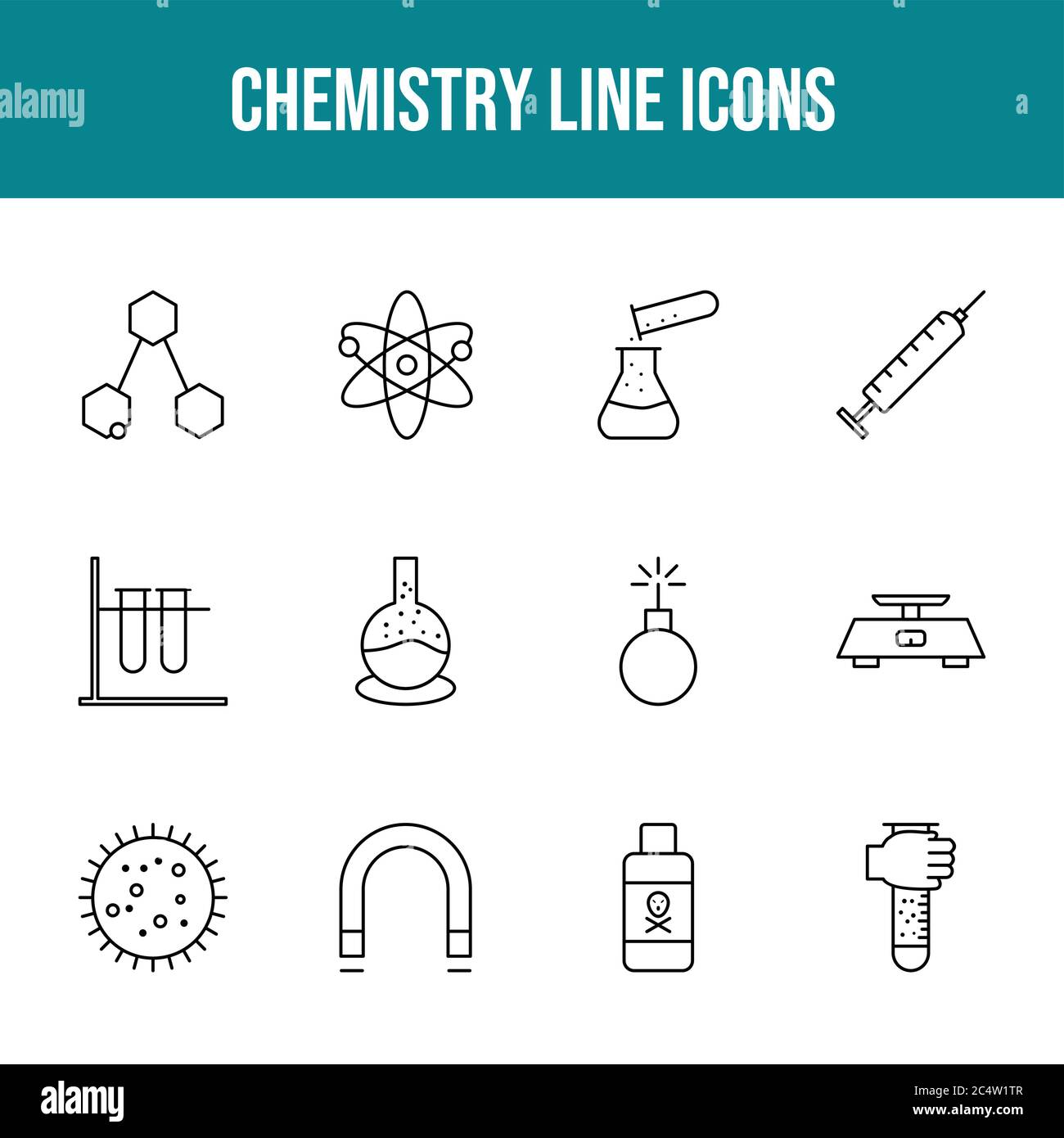 Unique chemistry vector line icon set Stock Vector Image & Art - Alamy